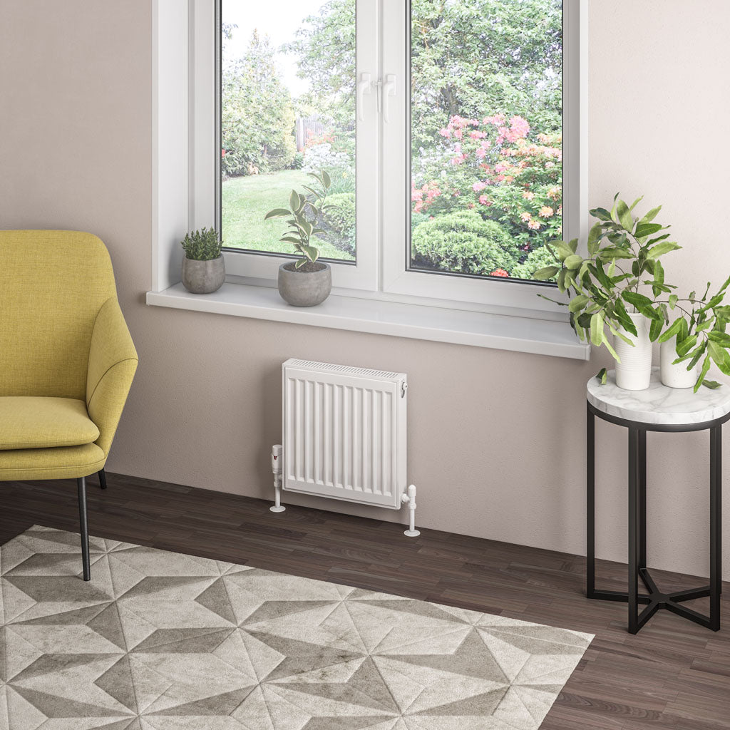 Type 21 Compact Panel Radiator 400 x 400 Gloss White — Elite Tiles LTD