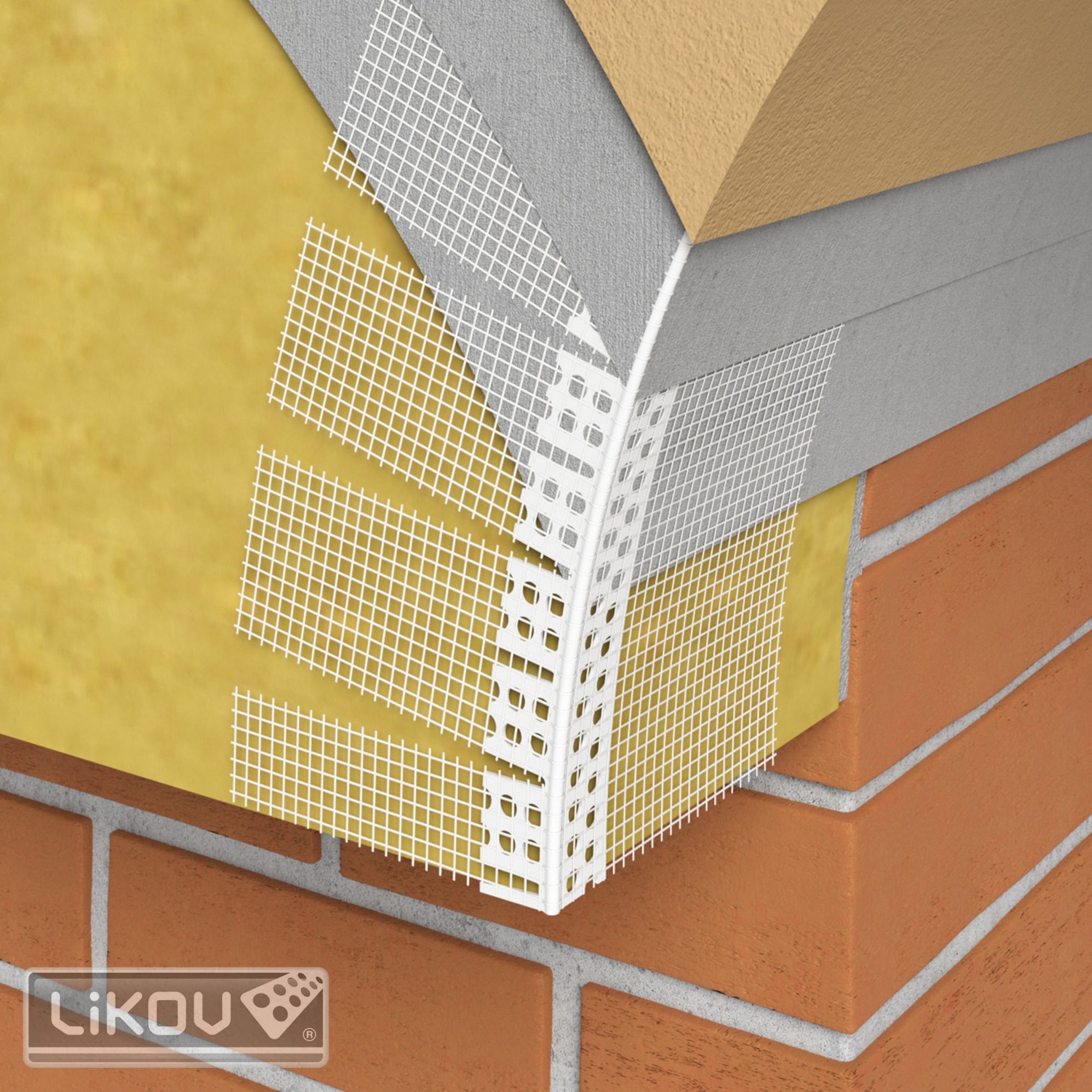 Flexible uPVC Arch Bead with Mesh 2.5M — Elite Tiles LTD