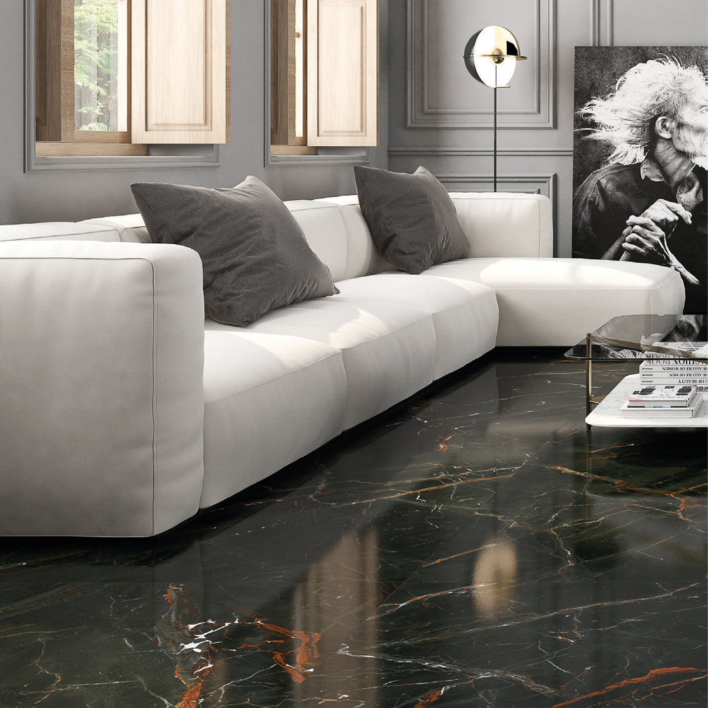 VANITY BLACK 60X120 PORCELAIN SPANISH WALL & FLOOR BATHROOM TILES ...