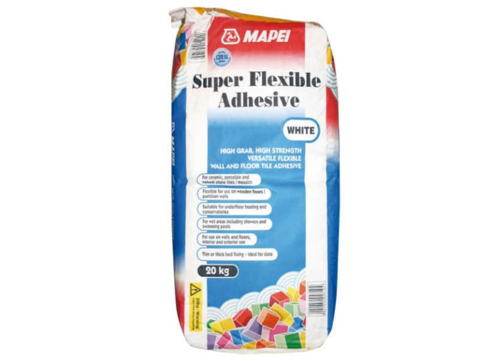 Mapei Super flexible White Tile Adhesive, 20kg — Elite Tiles LTD